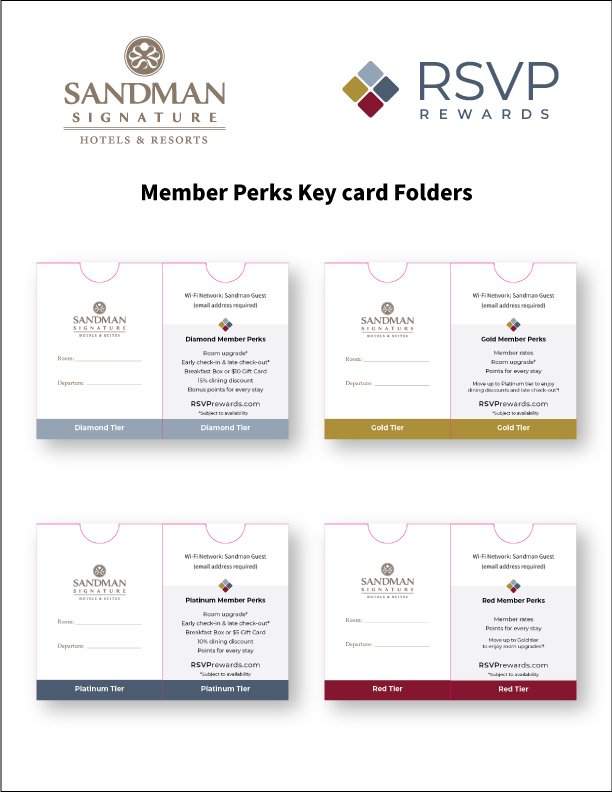 Signature RSVP Member Perks Keycard Folders – Metro Printers